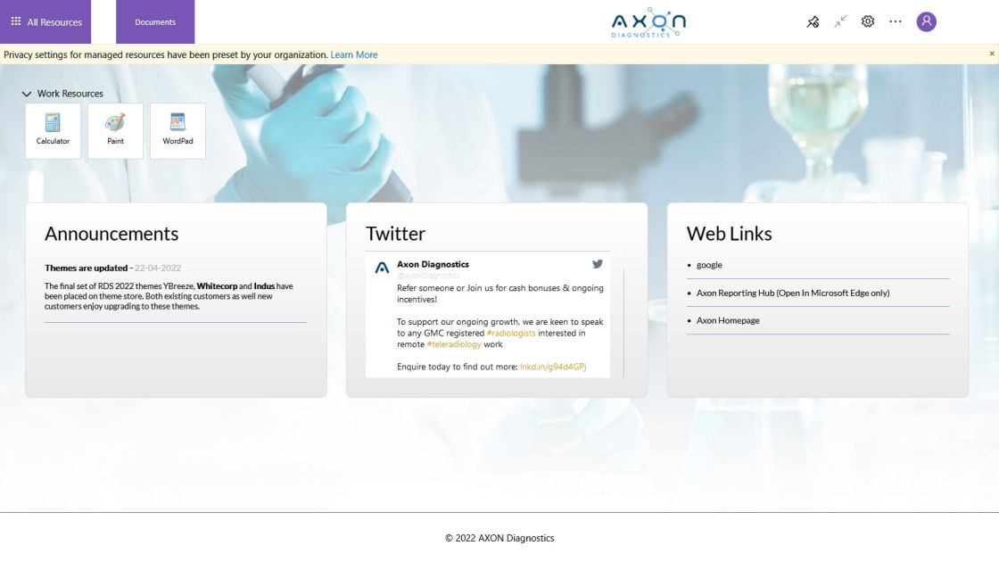 Axon Diagnostics - MS Remote Desktop Services 2016