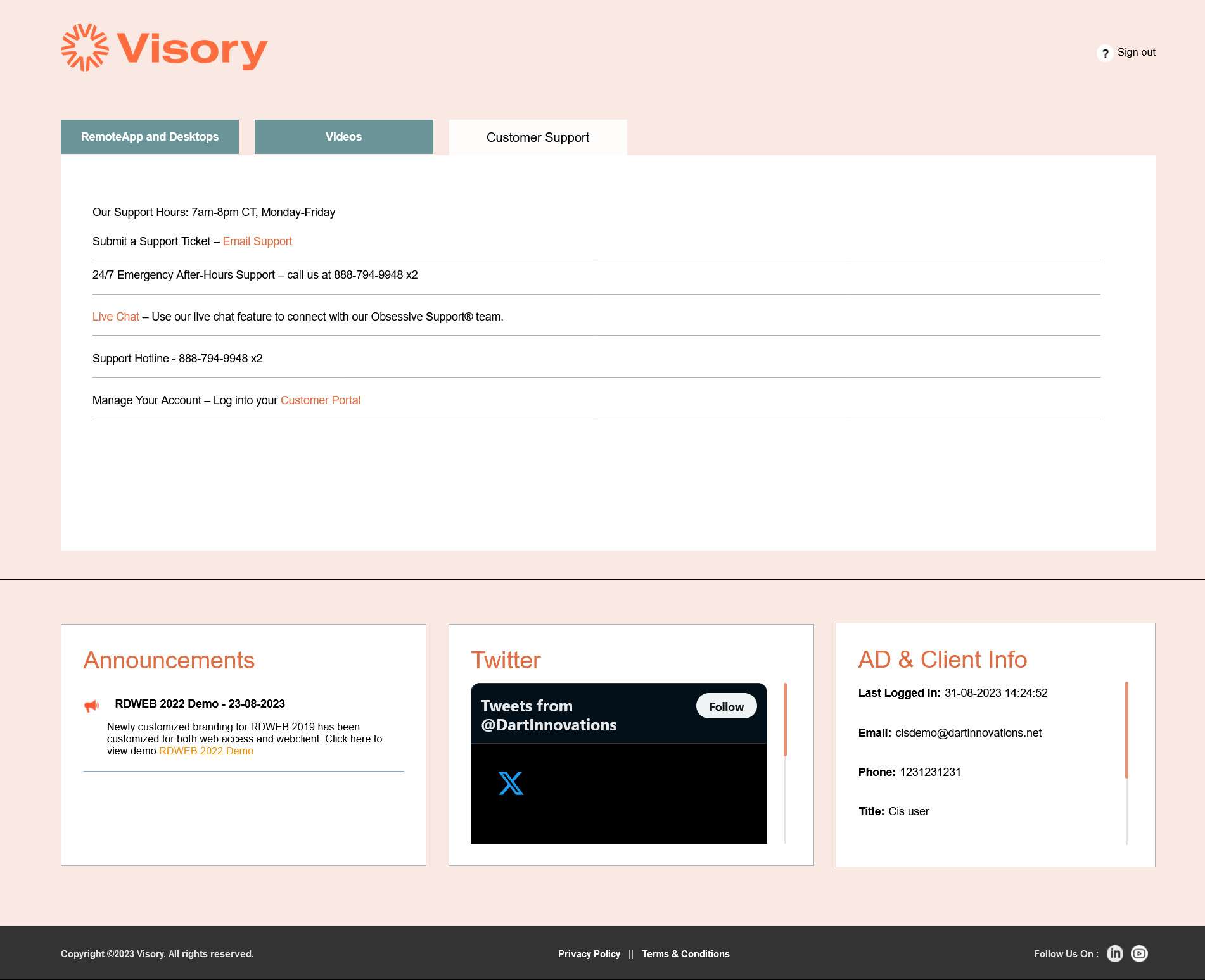 Visory – MS Remote Desktop Services 2022