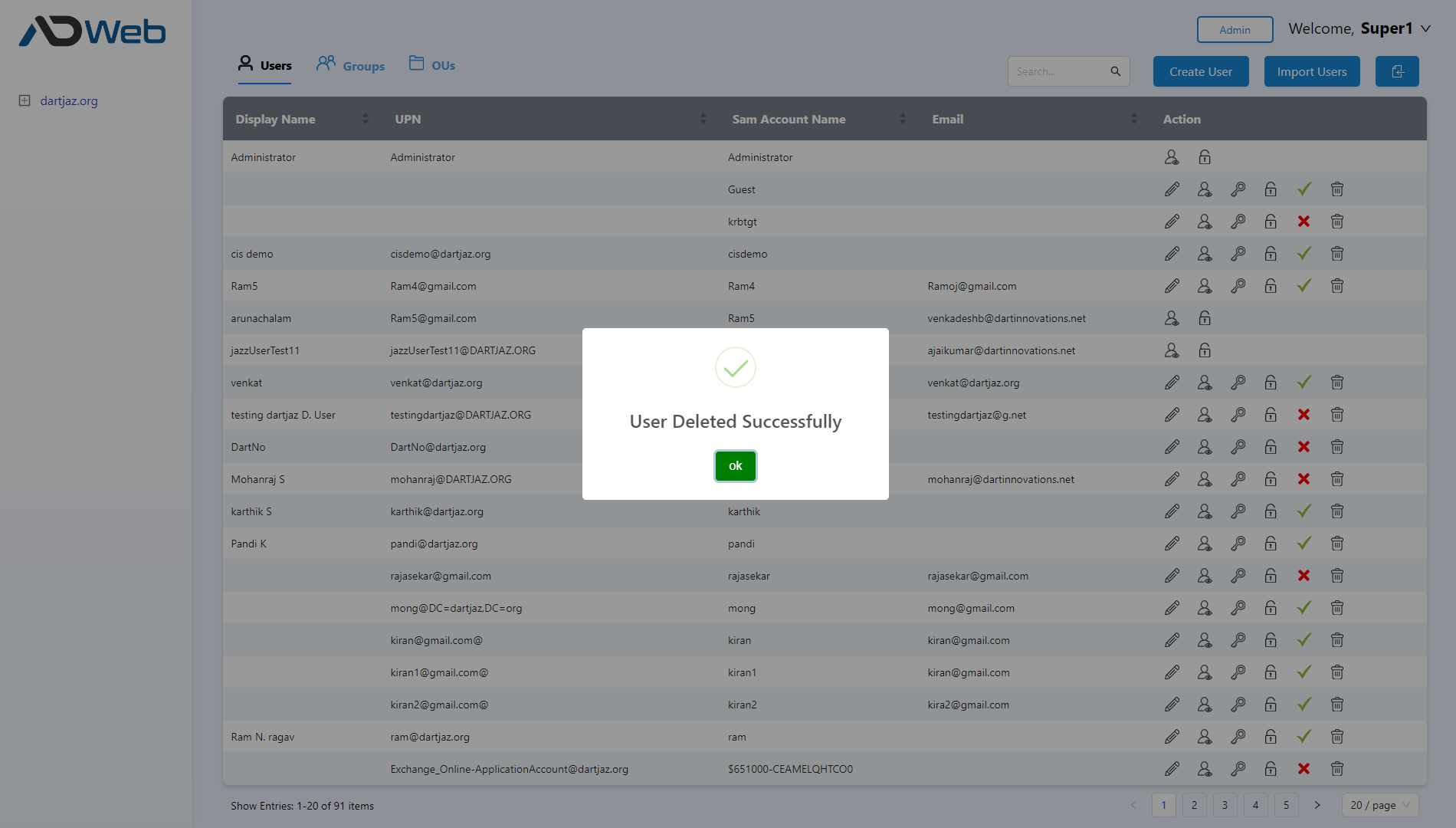 AD Web | Managing Active Directory using Web Interface